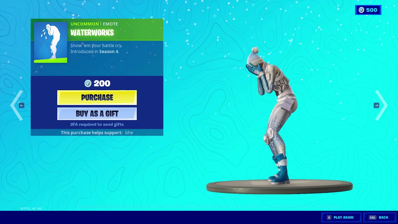 Fortnite - Waterworks Emote | Uncommon - YouTube