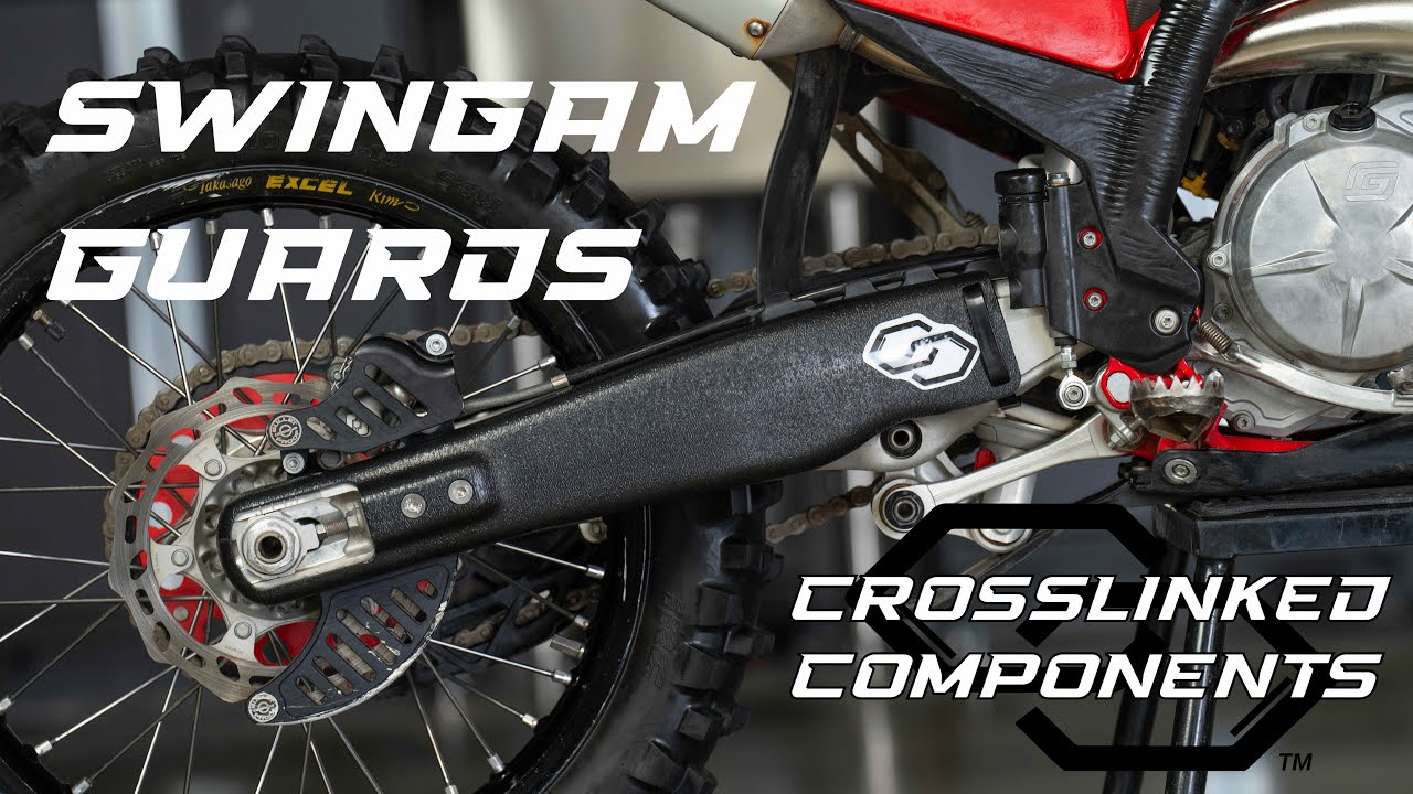 Crosslinked Components Swingarm Guards Quick install Video - YouTube