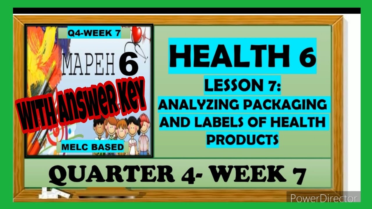 HEALTH 6 | ANALYZING PACKAGING AND LABELS OF HEALTH PRODUCTS | QUARTER ...