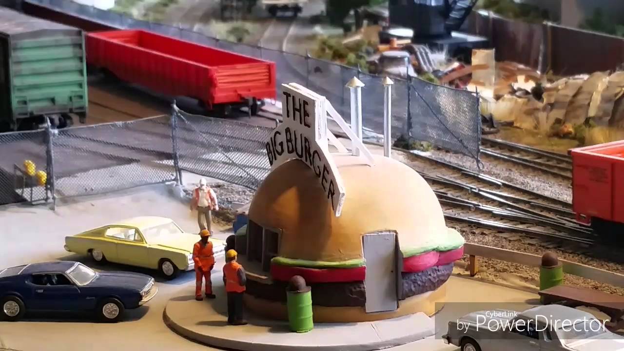 Ho scale switching layout switching out the rail barge - YouTube