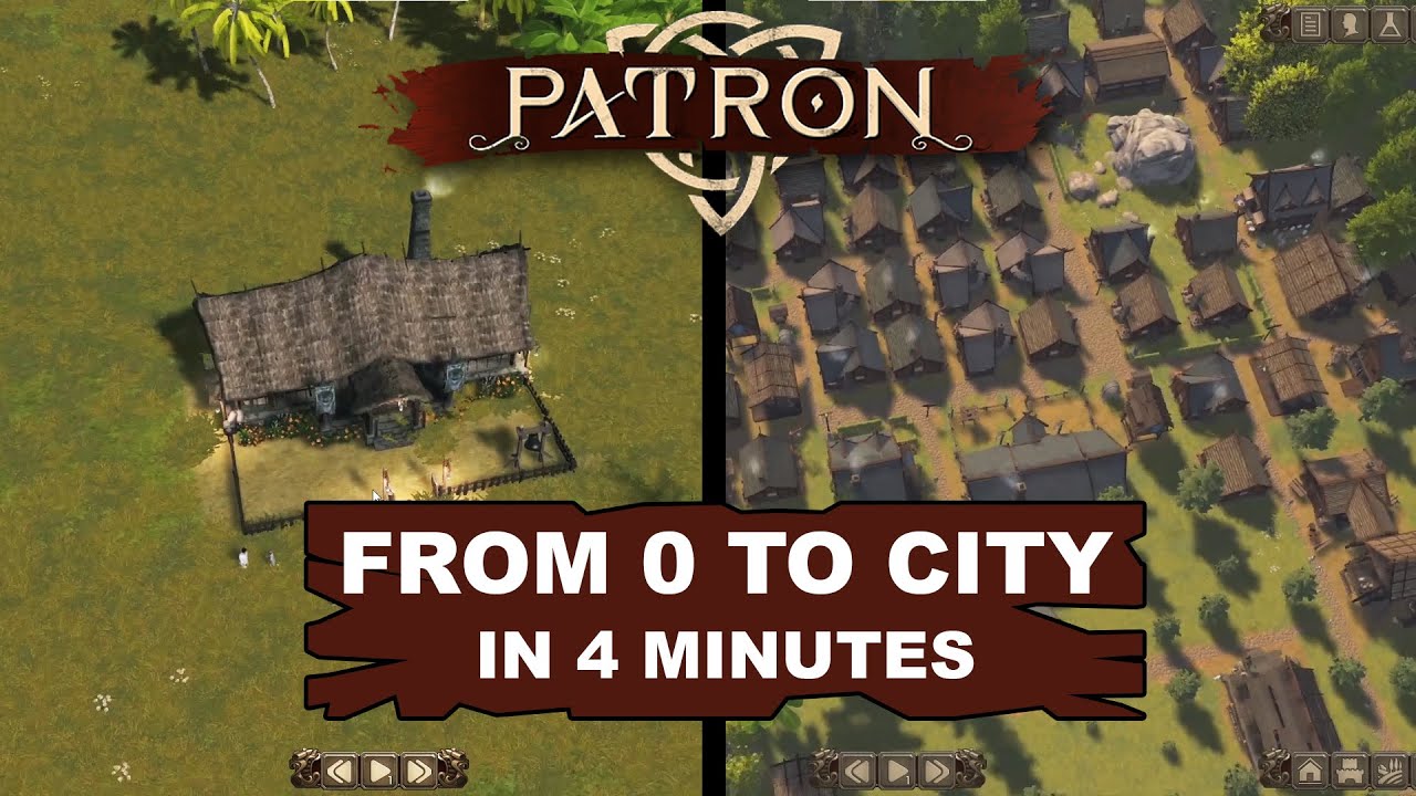 Patron game - from nothing to big city in just 4 minutes ! City builder ...
