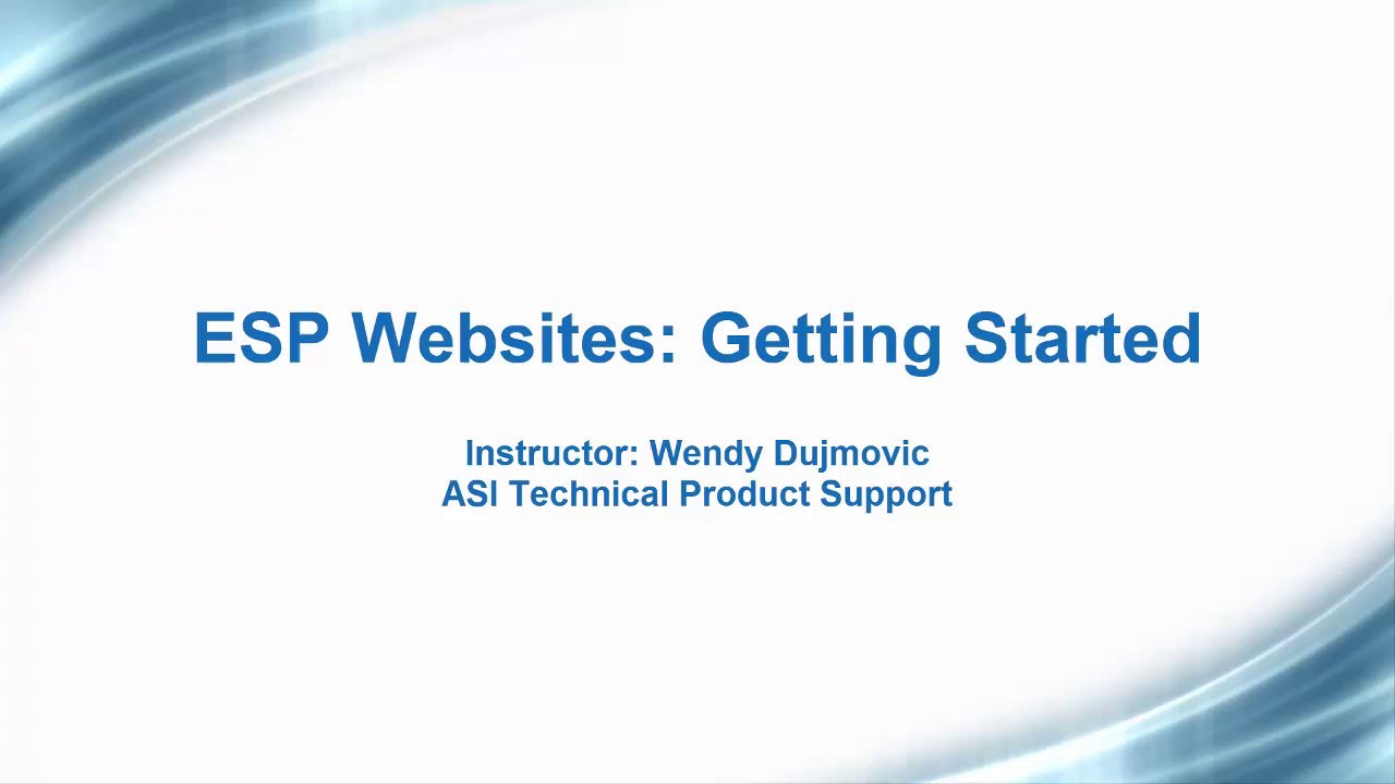 ESP Websites: Basics - YouTube