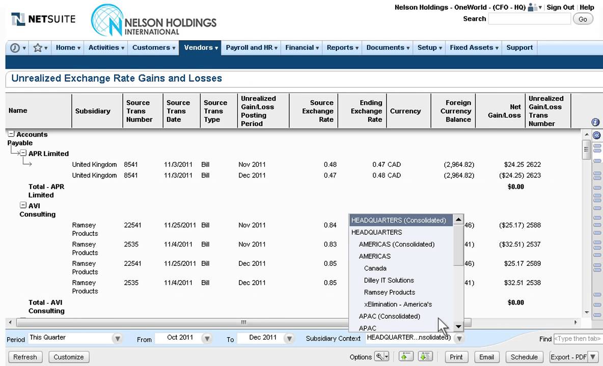 NetSuite OneWorld in action - YouTube