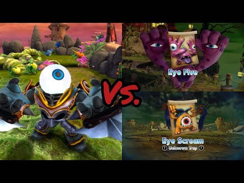 Eye brawl vs. Eye scream and eye five skylanders trap team (eye monster ...