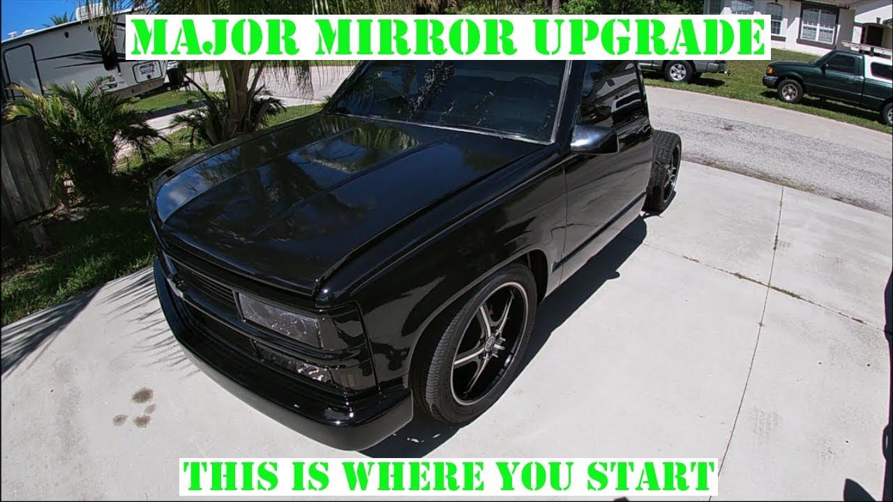 OBS Chevy truck major mirror upgrade. This is how its done. - YouTube