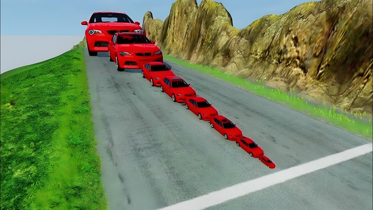 Big & Small Cars vs Mcqueen #33 - BeamNG.Drive - YouTube
