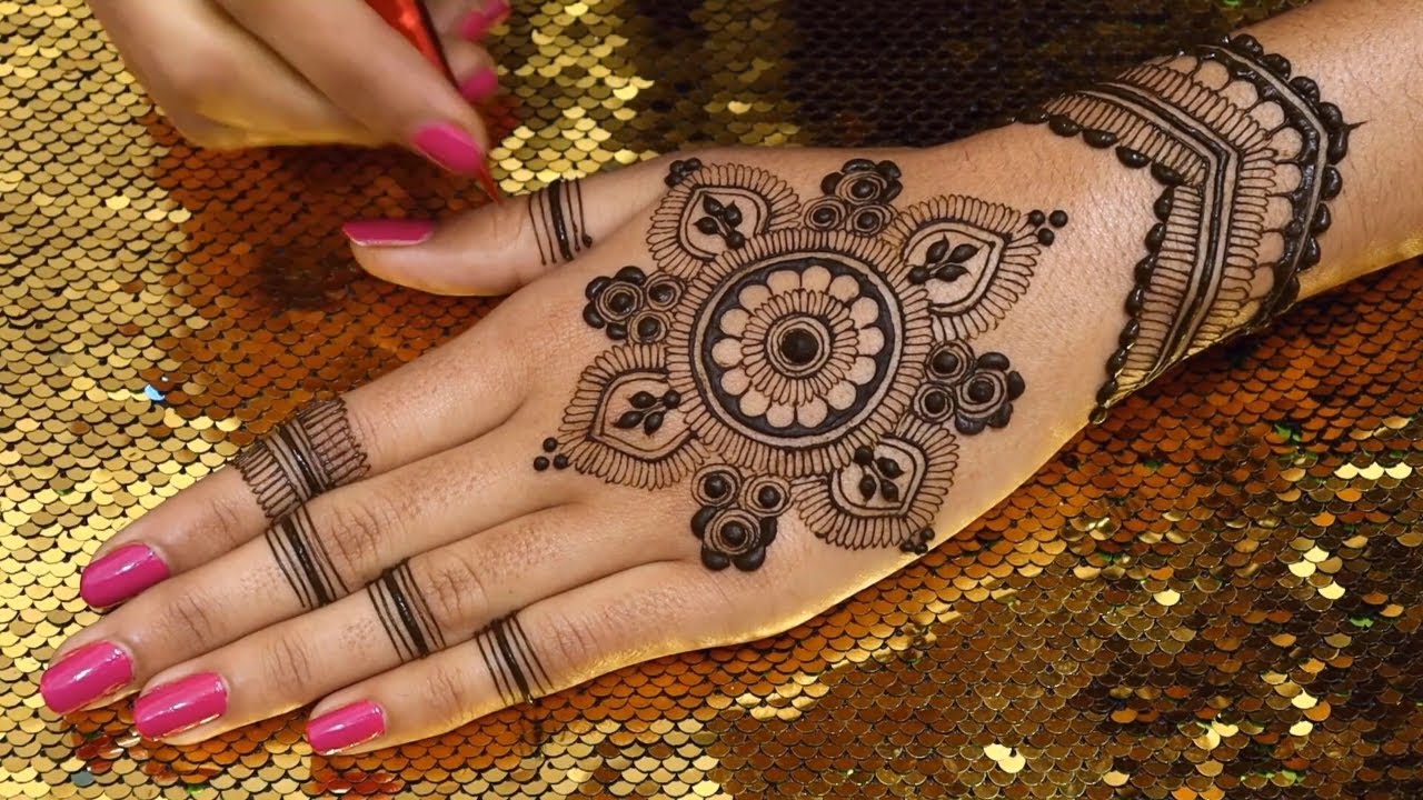 Beautiful Shaded Arabic Mehndi Design🥰 || Simple Mehandi Design For ...