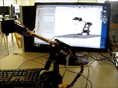 Robot 5 axes piloté par Solidworks - YouTube
