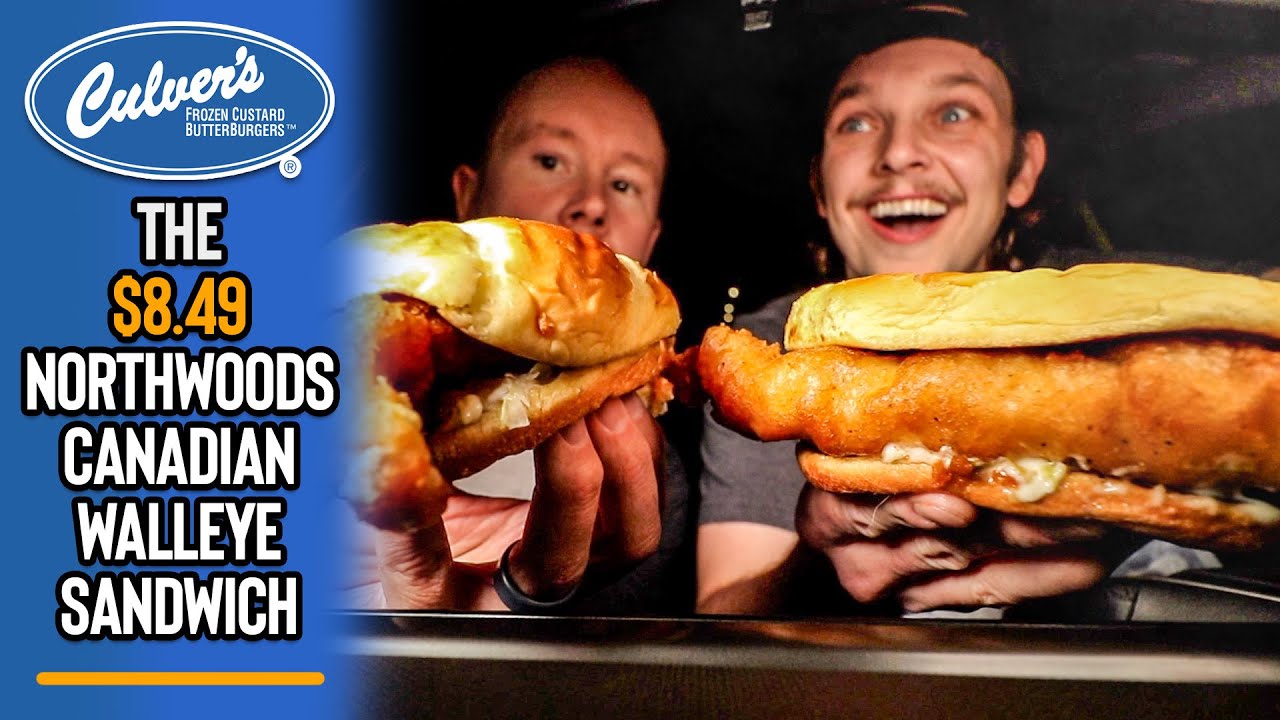 Eating Culver's $8.49 Northwoods Walleye Hand-Breaded Fish Sandwich ...