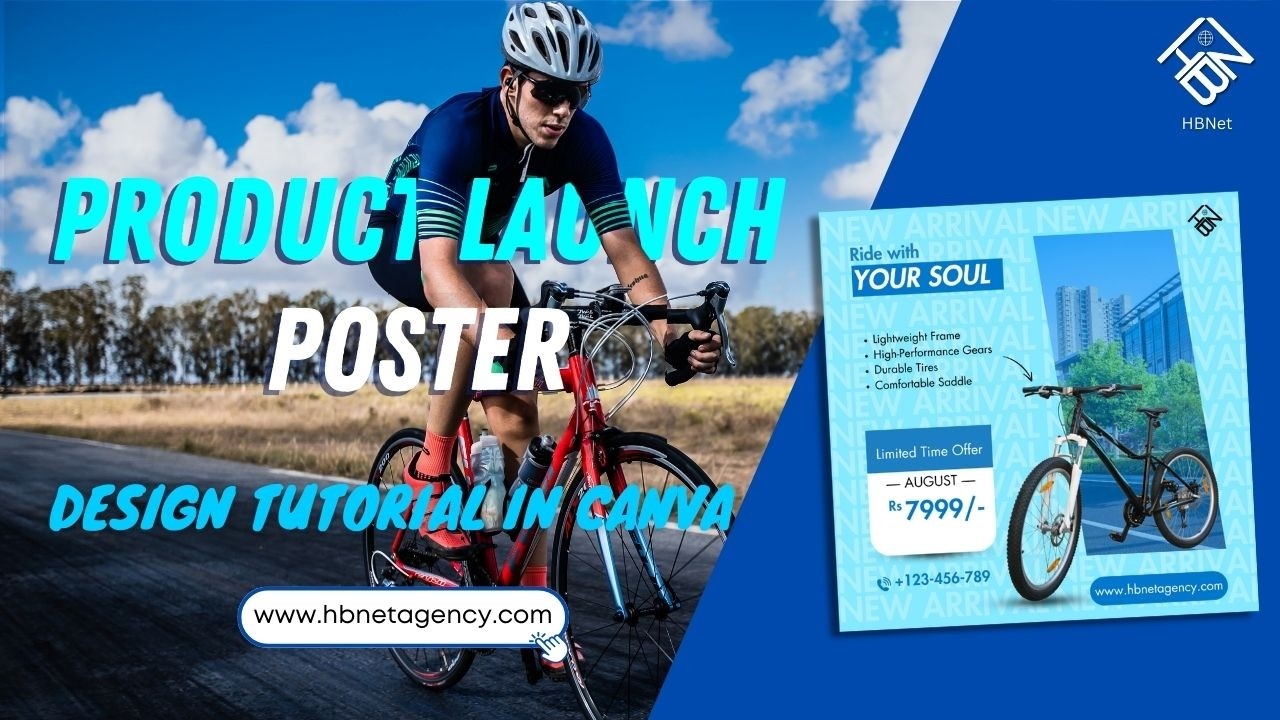 Product Launch Poster Designing Tutorial | HBNet Agency - YouTube