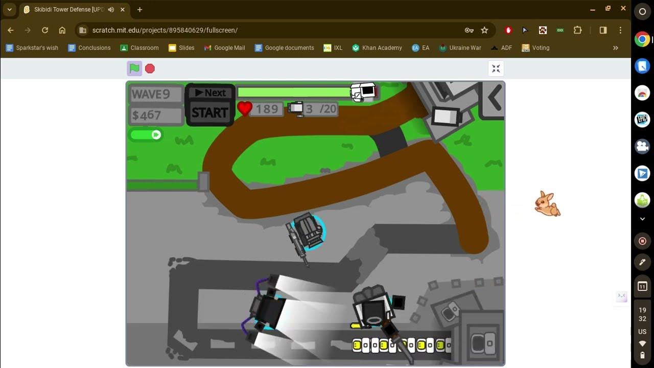 I try to beat easy mode in Scratch Skibidi toilet tower defence with ...