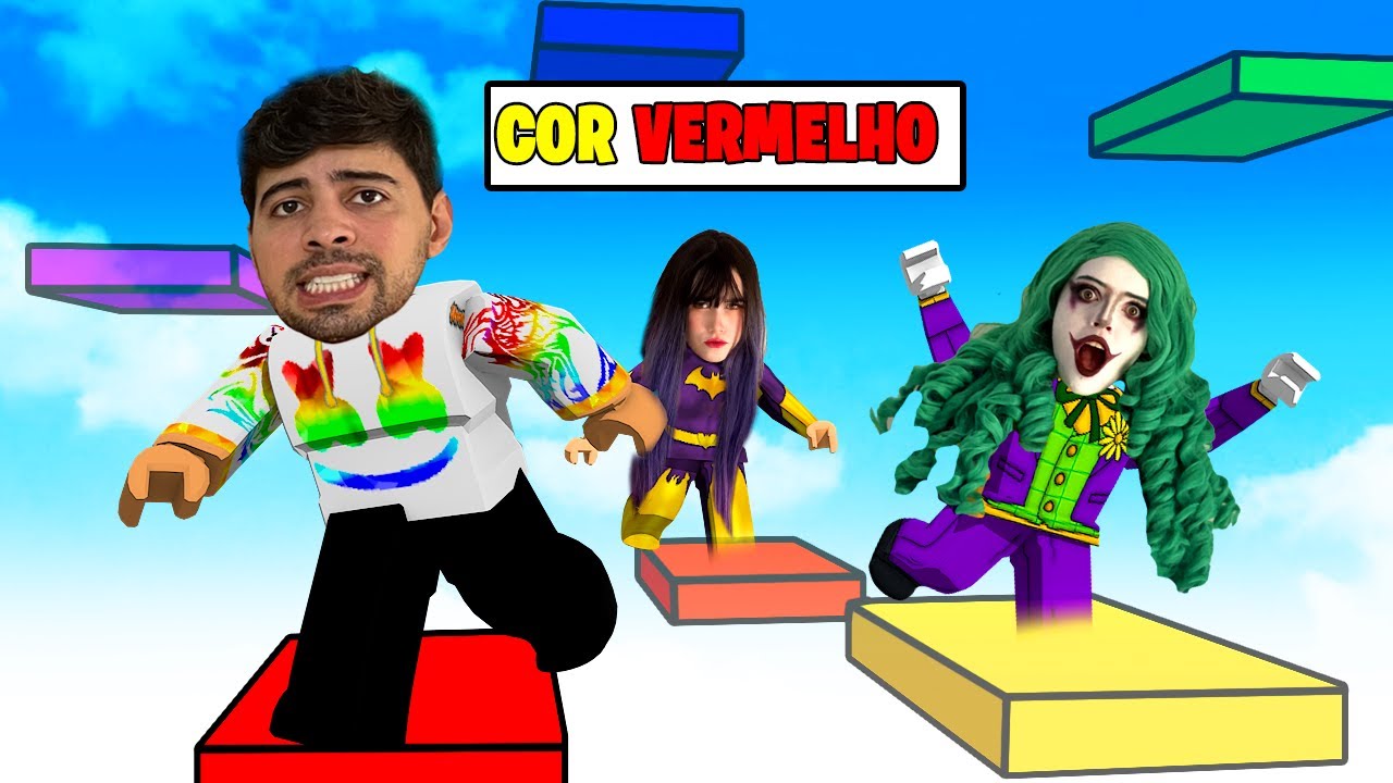ROBLOX - CORRIDA DAS CORES CONTRA OS VILÕES!! ACERTE A COR PARA NÃO ...