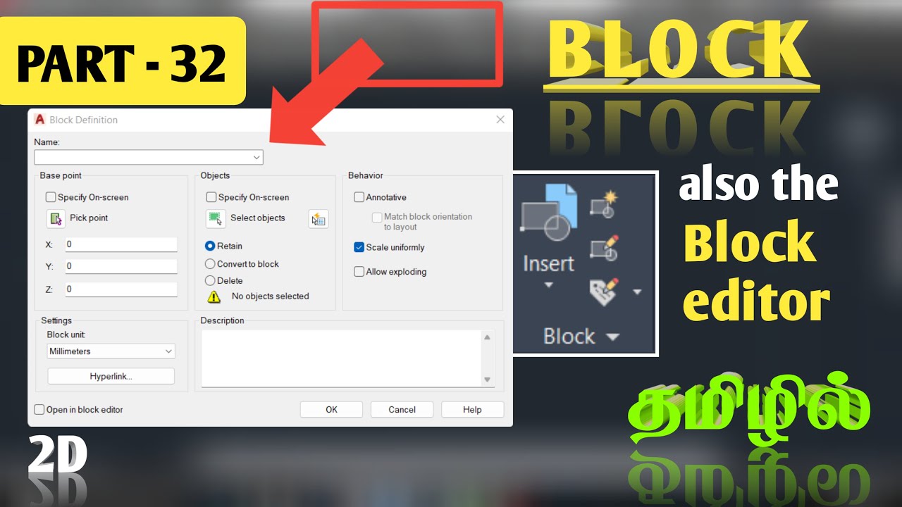 How To Use Of Block Editor In Autocad In Tamil Revit Designing How To Use Of Block Editor In Autocad In Tamil Revit Designing