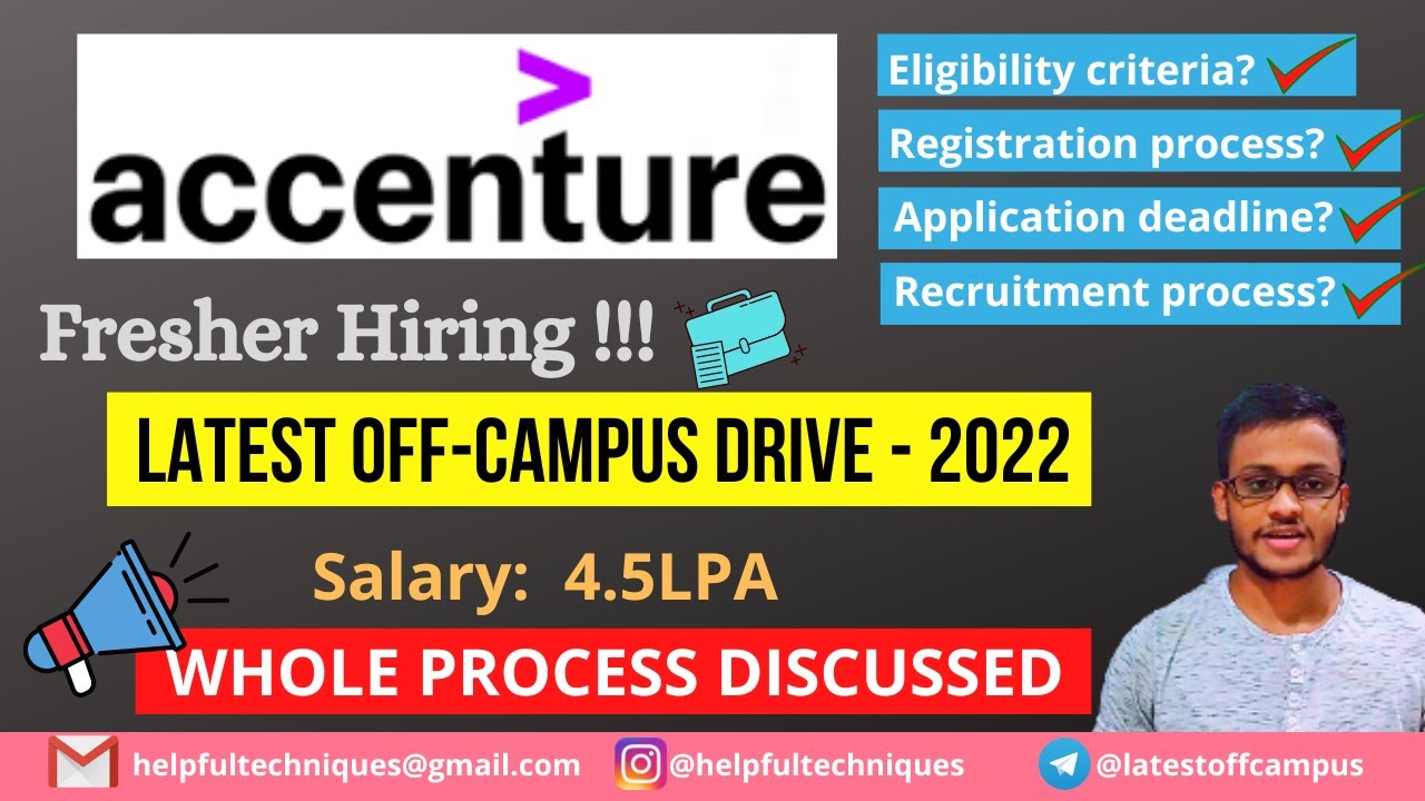 Accenture FRESHER Off-campus [FULL Process Explained] 2022 | Any Branch ...