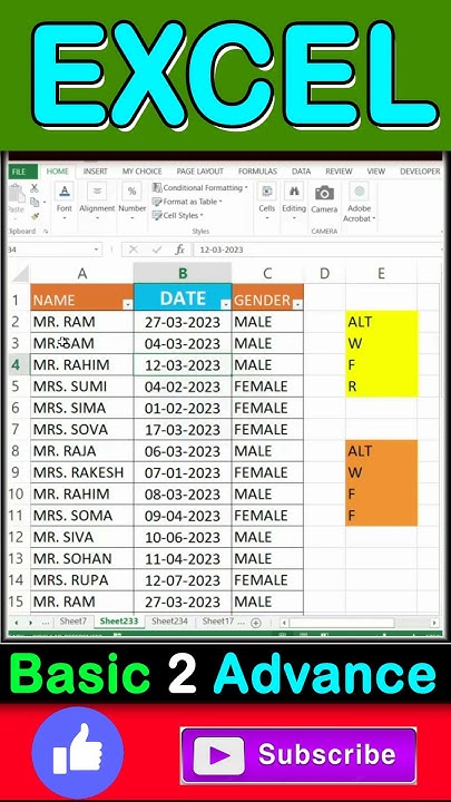 EXCEL BEST SHORT CUTS #exceltips #shorts #exceltricks #excel #exceltutorial - YouTube