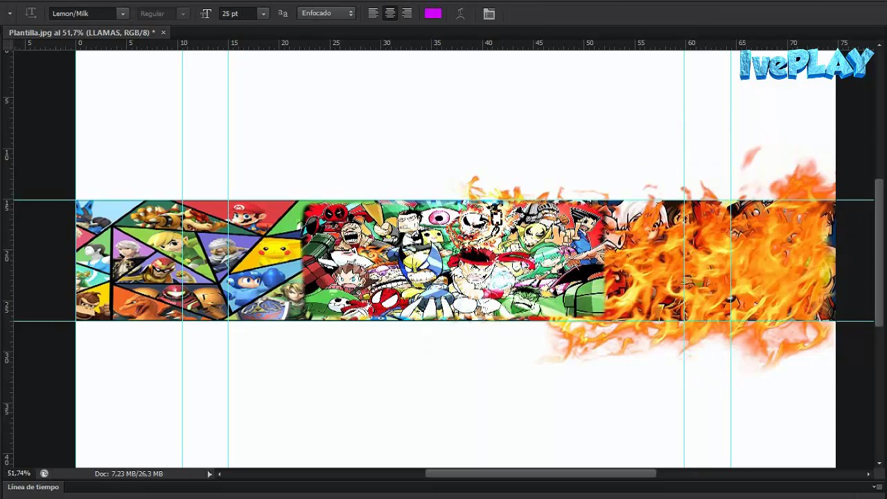 La mejor base o plantilla para hacer banner - YouTube