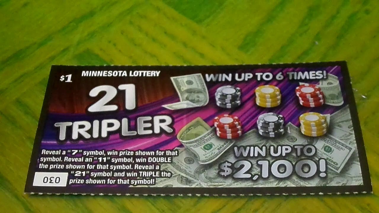 Scratch Off Lottery Ticket Minnesota $1 21 Tripler Part 1 - YouTube
