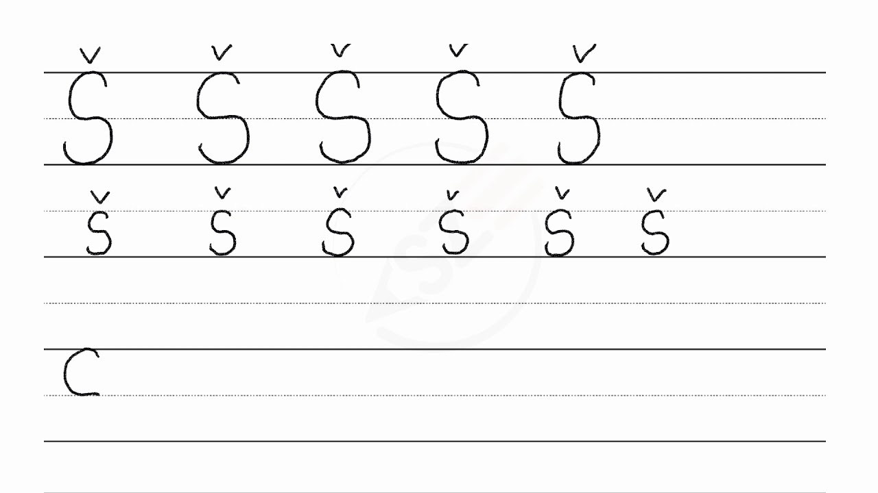 Štampana slova latinice: Veliko i malo slovo Šš - YouTube