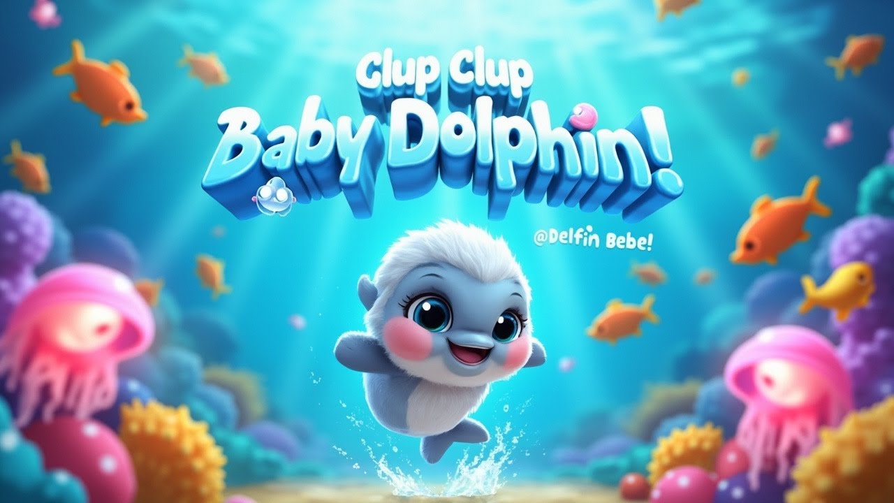 Glup Glup the Baby Dolphin 🐬 | 3D Cartoon Song for Kids | Canción ...