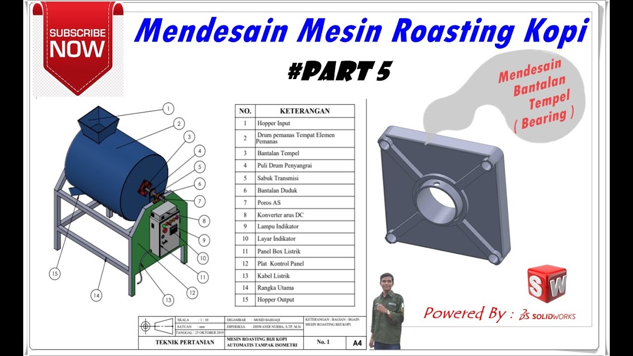 Tutorial Part 5 Mendesain Bantalan Tempel ( Bearing ) - YouTube