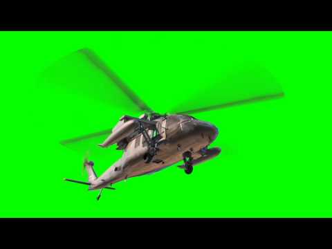 Green Screen Military Helicopter Black Hawk uh-60 - Footage PixelBoom CG