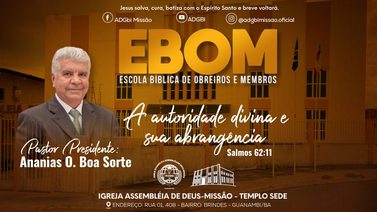 EBOM - Escola Bíblica de Obreiros e Membros. - YouTube