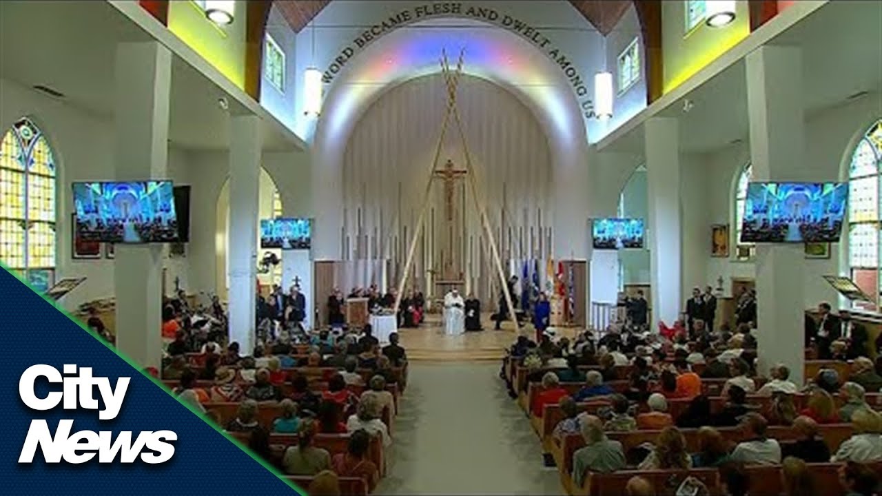Pope visits only national Indigenous church - YouTube