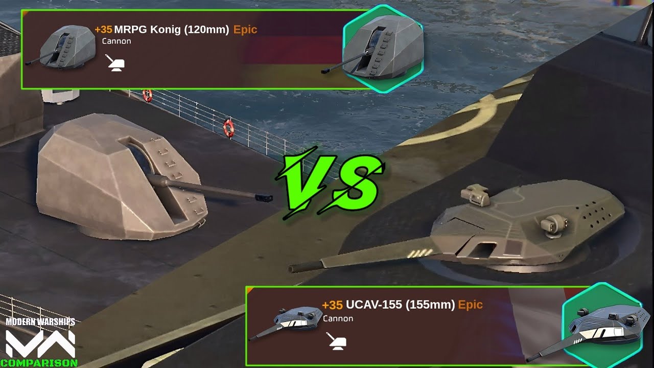 MRPG Konig (120mm) VS UCAV-155 (155mm) | Locked Cannon Comparison ...