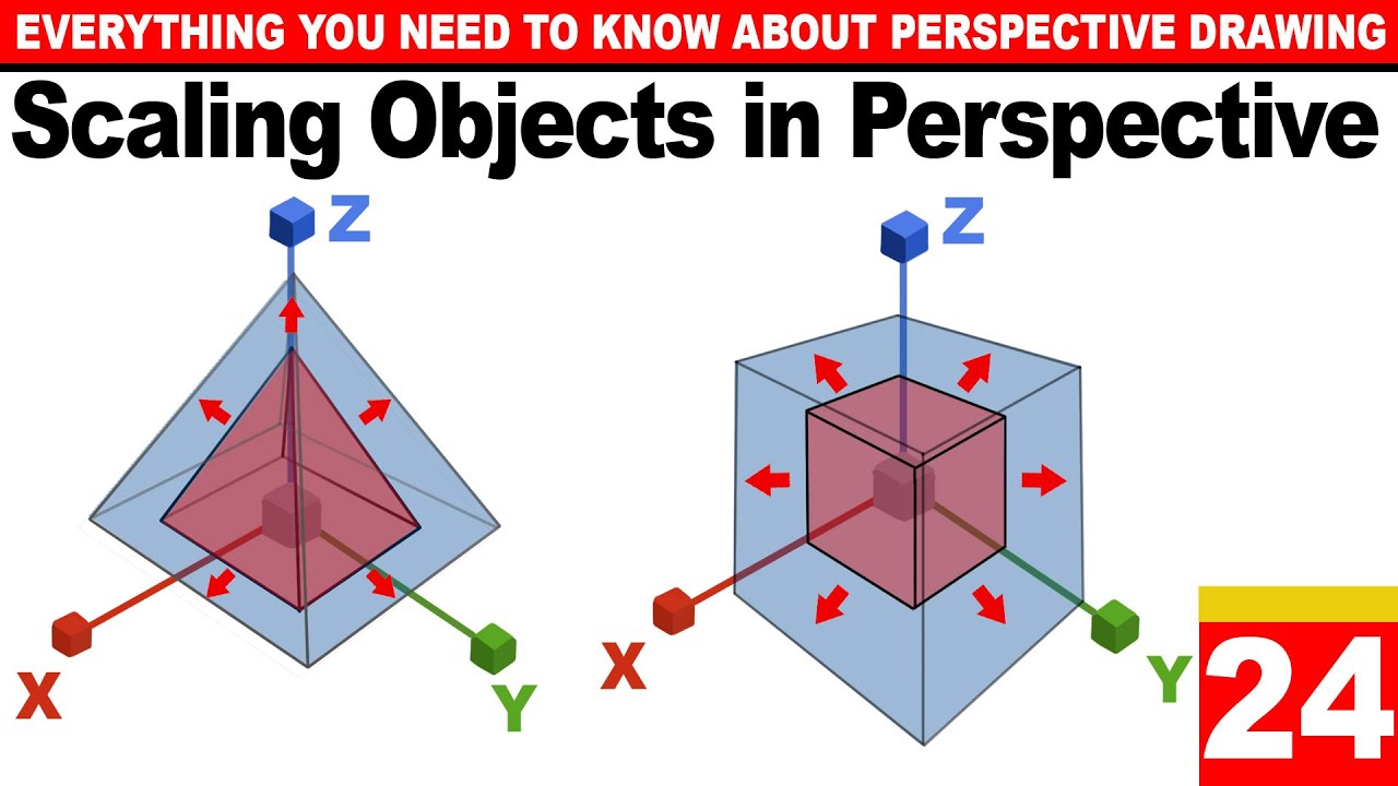 Lesson 24 Scaling Objects In Perspective Youtube
