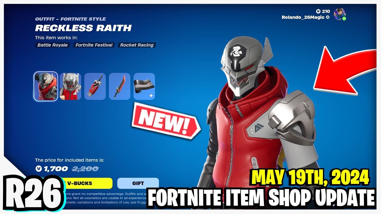 Fortnite Item Shop *NEW* RECKLESS RAITH SKIN & MORE! - YouTube