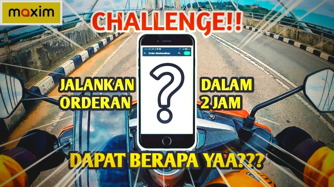 CHALLENGE || Menjalankan aplikasi driver maxim bike selama 2 jam dapat ...