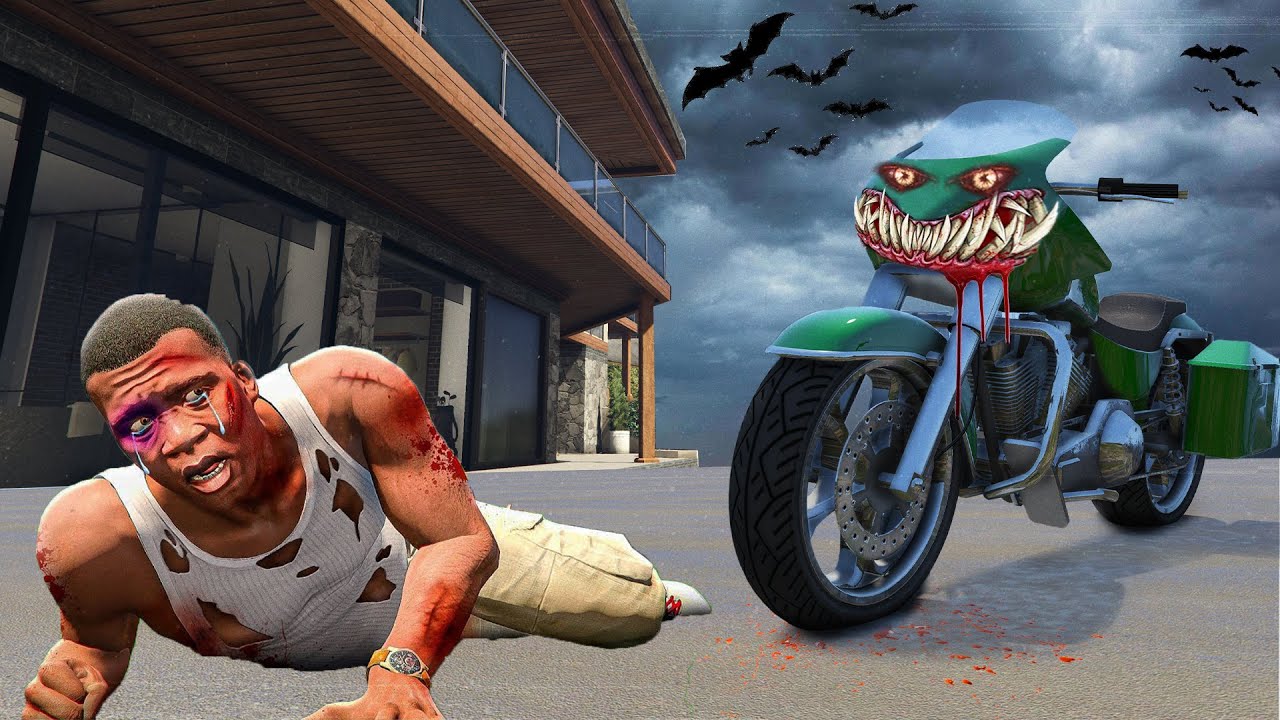 Franklin & Shinchan Hunted by Cursed Bike in GTA 5 - YouTube