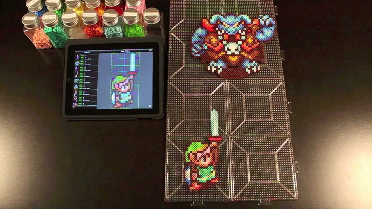 Link vs. Ganon Perler Bead Sprite Design using Bead It! HD on the iPad ...