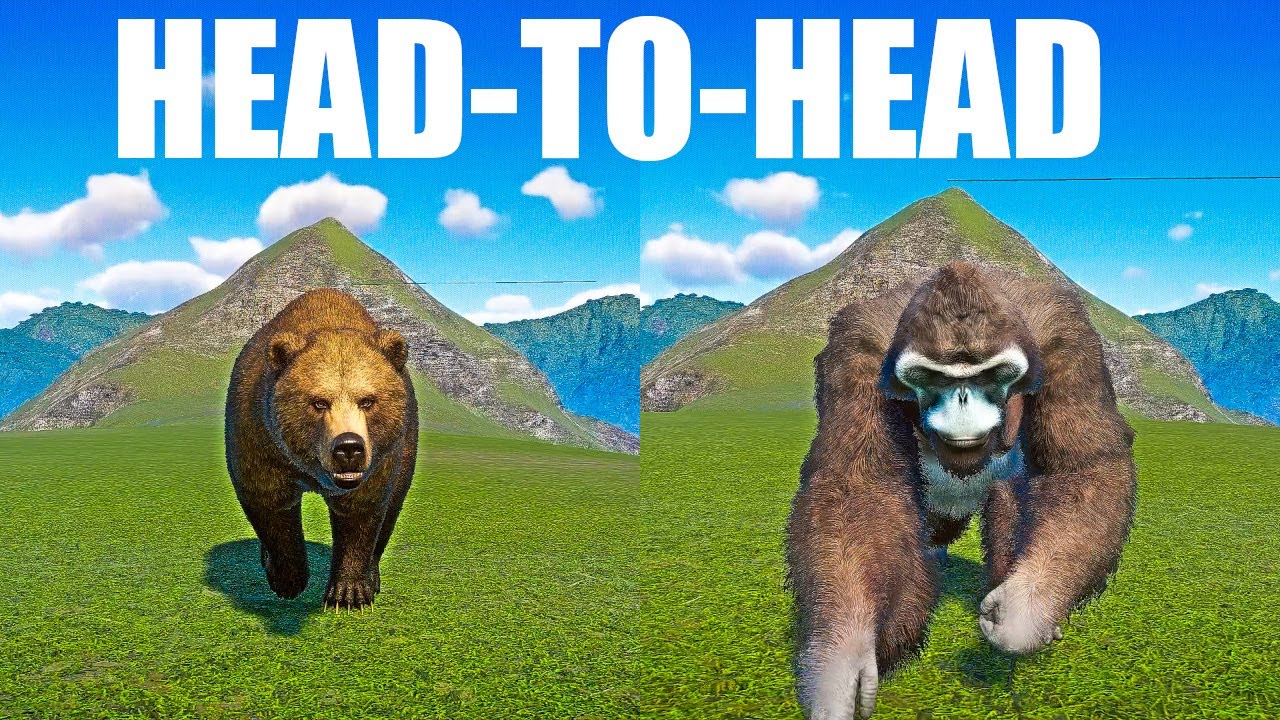 Yeti vs Grizzly Bear A Head to Head Speed Race in Planet Zoo - YouTube