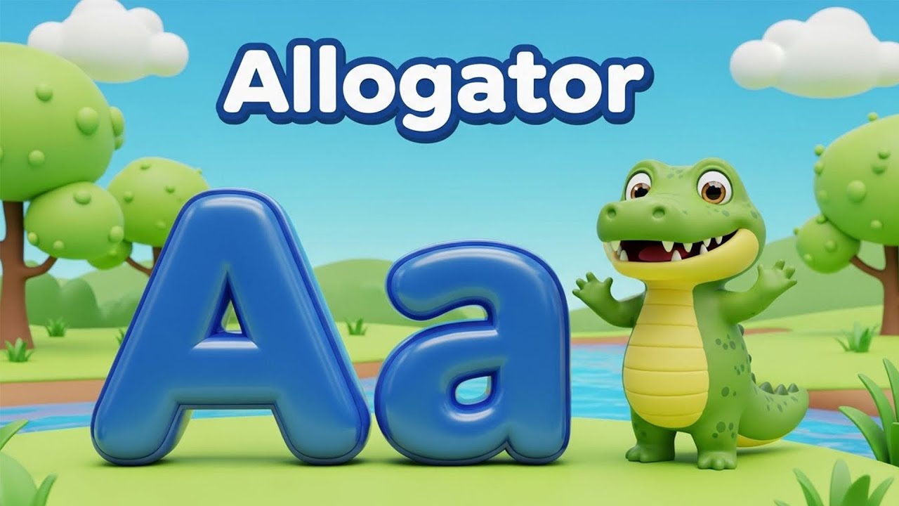 “A for Alligator Phonics Song–ABC Alphabet |Fun Educational Song for ...