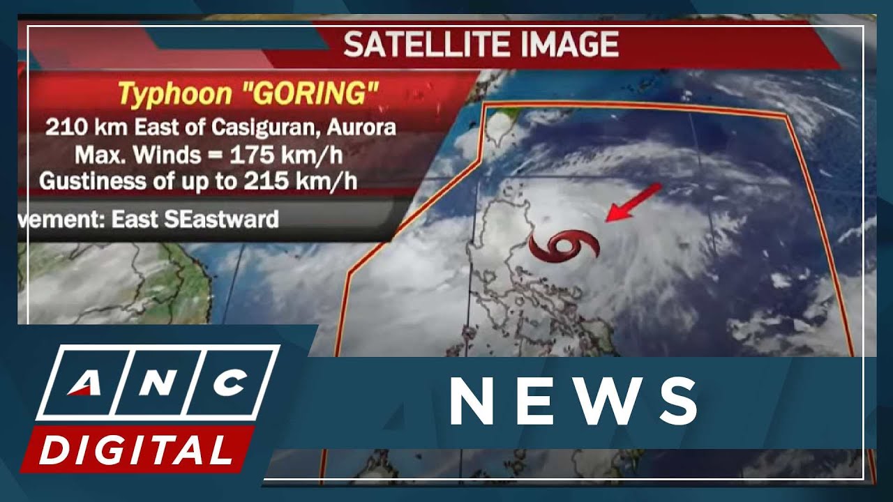 Typhoon Goring continues to weaken while moving over PH sea | ANC - YouTube