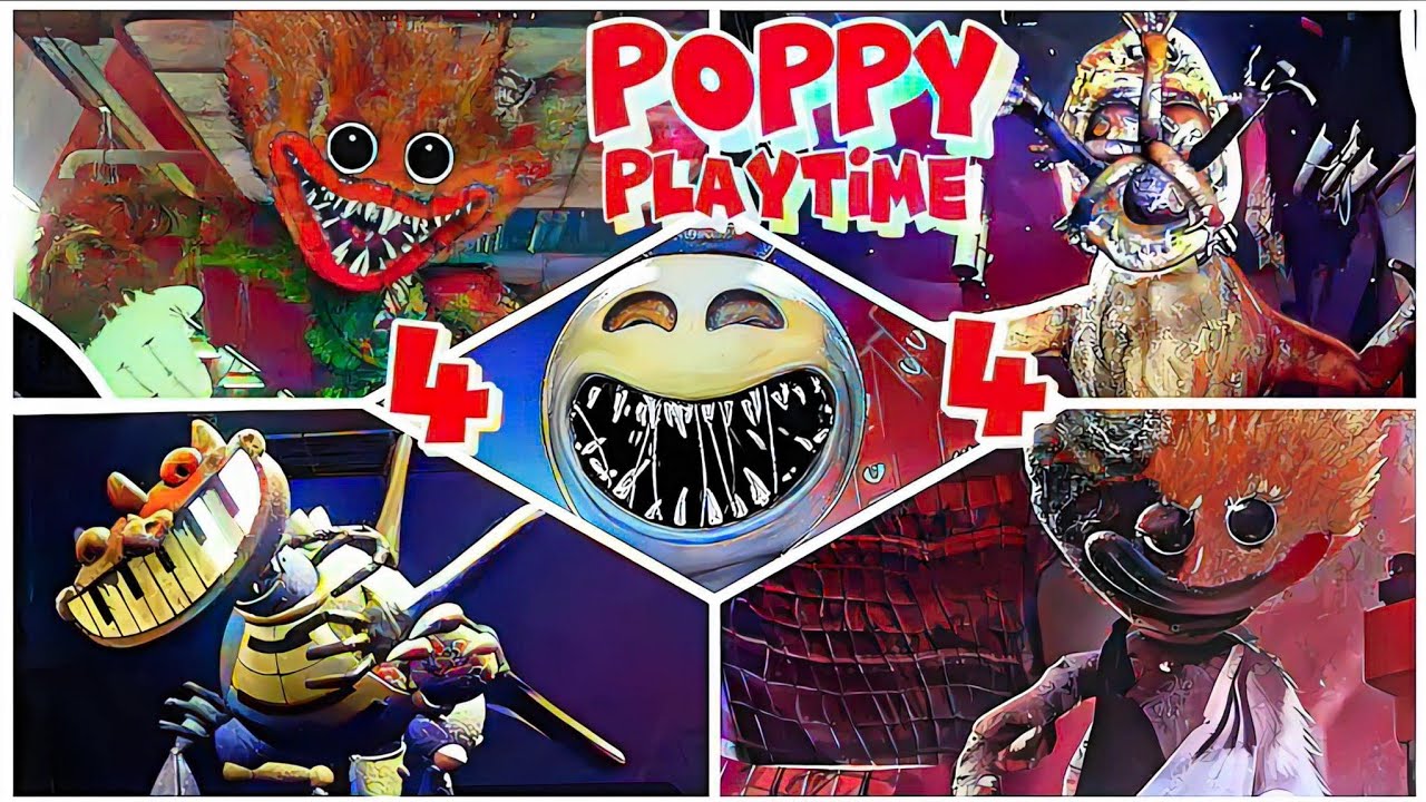 POPPY PLAYTIME CHAPTER 4 | Face Reveal + All Bosses + All Jumpscares ...