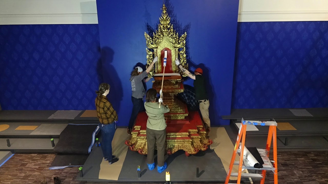 Installing a Burmese Throne Shrine - YouTube