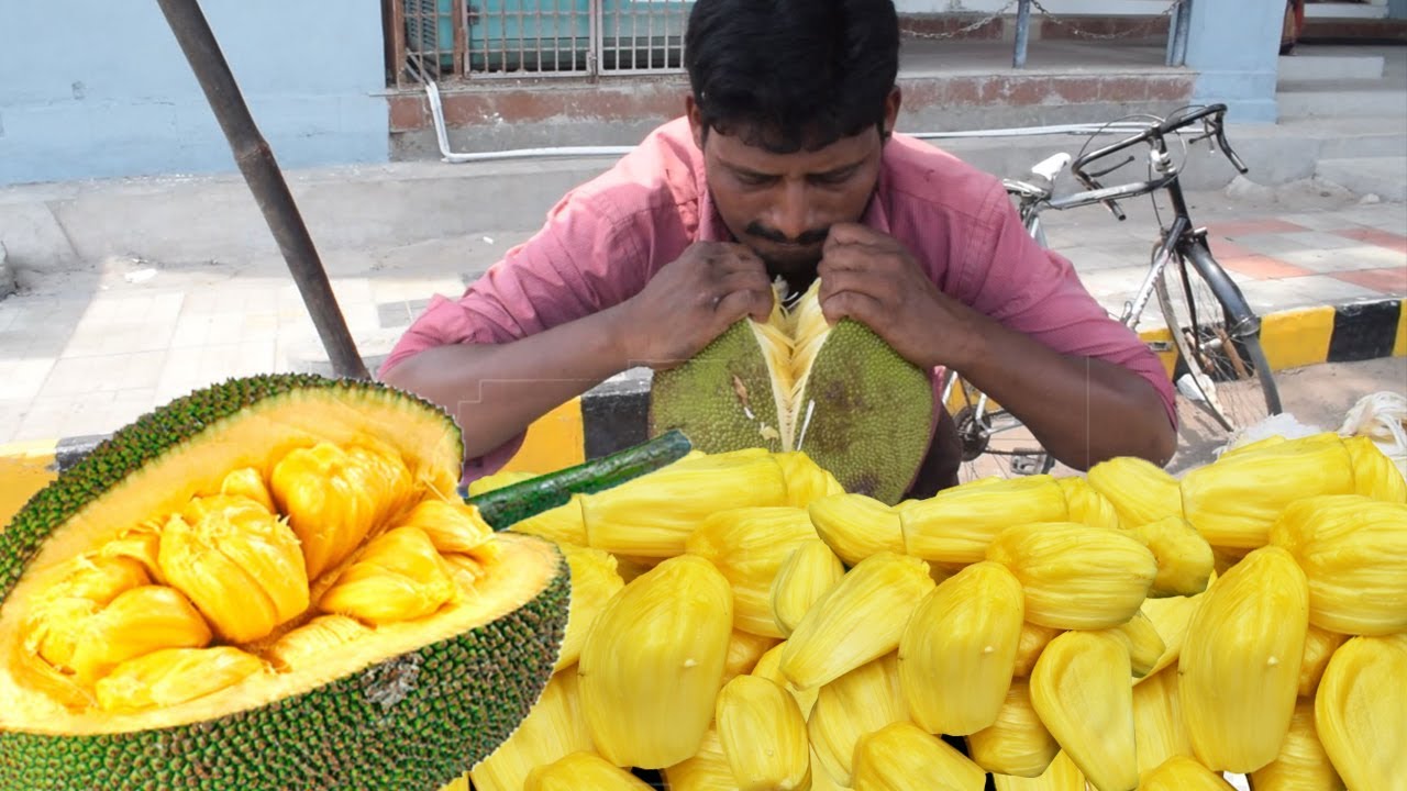 Panasakaya Cutting By Street Vendor | How To Cut Open A Jack Fruit ...