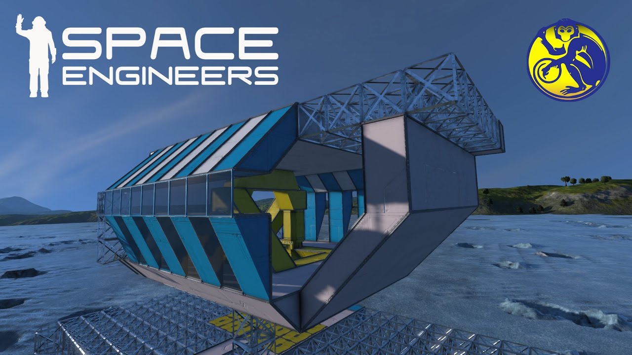 Space Engineers - S02E02 - Rover bay taking shape - YouTube