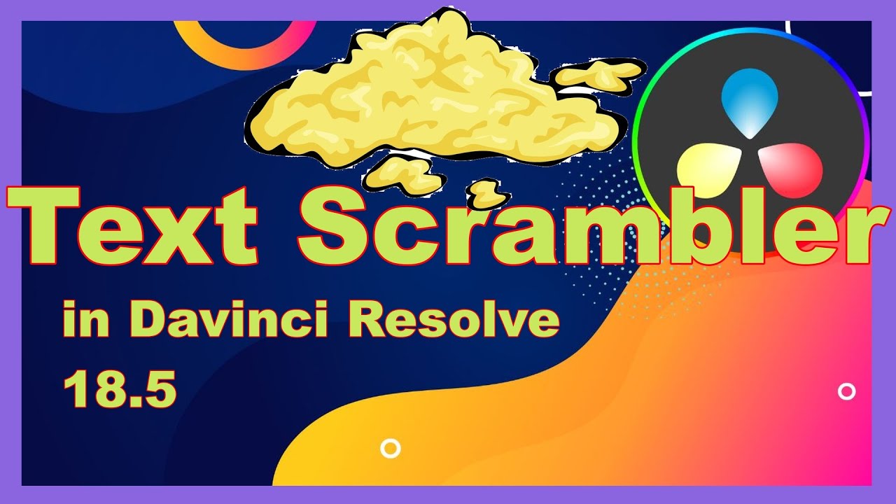 Your intro to DaVinci Resolve's Text Scramble Tool - YouTube
