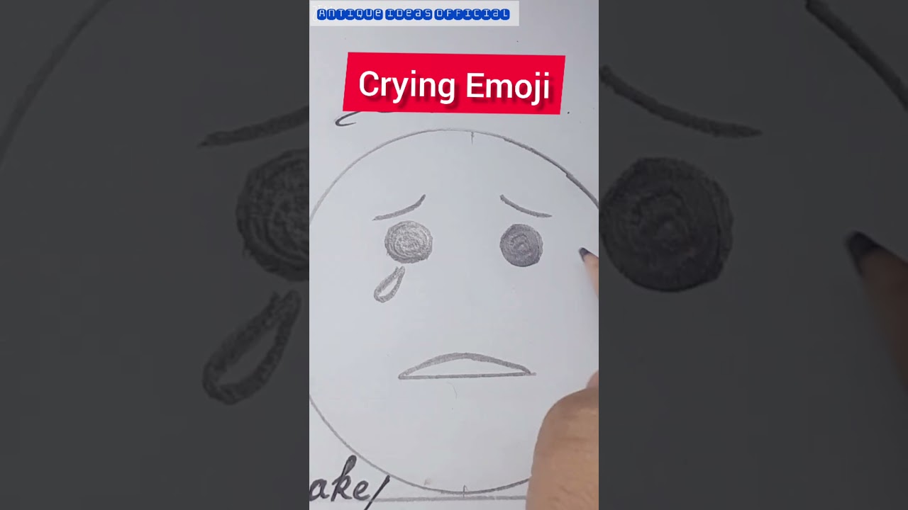 How to draw crying emoji #cryingemoji #shorts #youtubeshorts # ...