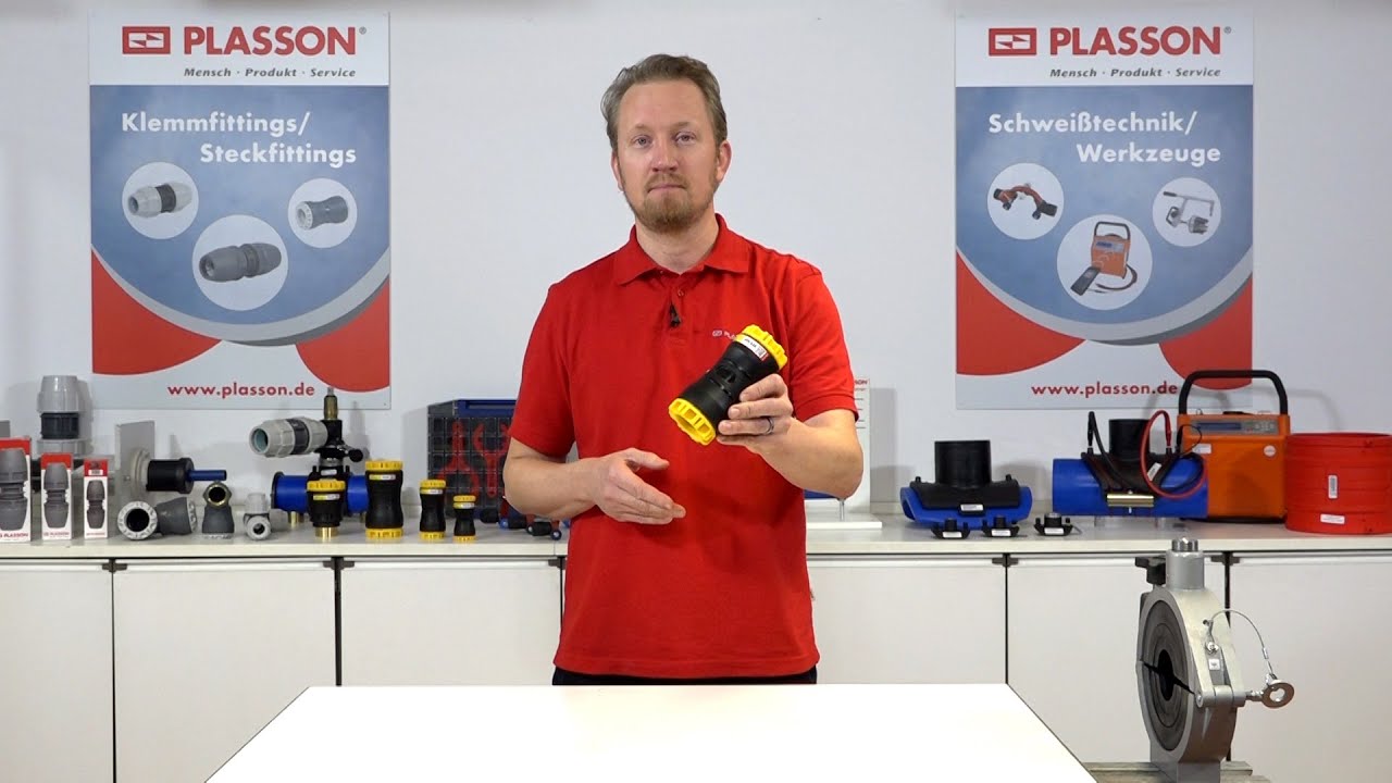 PLASSON G-PLASS Klemmfittings für PE-Gasrohre - YouTube