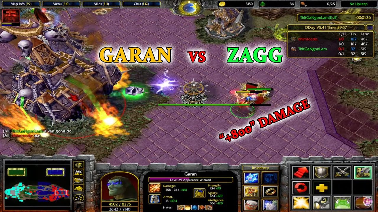 Garan Full Dmg vs Zagg Full Giáp | +800 Damage mạnh ntn - YouTube