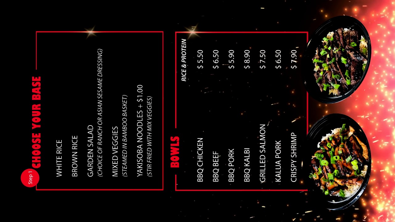 LAVA ISLAND DIGITAL MENU screen 1 - YouTube