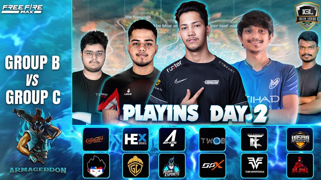 IGL Freefire Max Armageddon | Day 2 | Ft.Og Elite, Tsg Army, Evolution ...