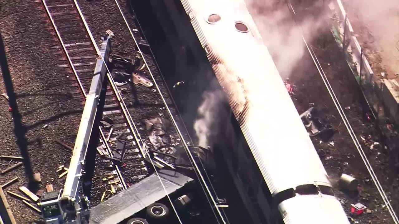 Raw Video: Aerial View of Caltrain Crash Scene, Fire in San Bruno - YouTube