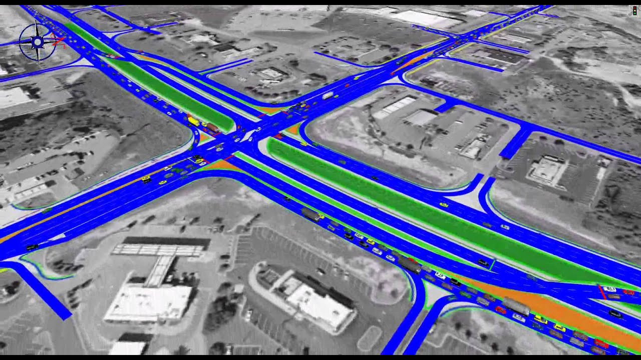 SR 400 Continuous Flow Intersection - YouTube