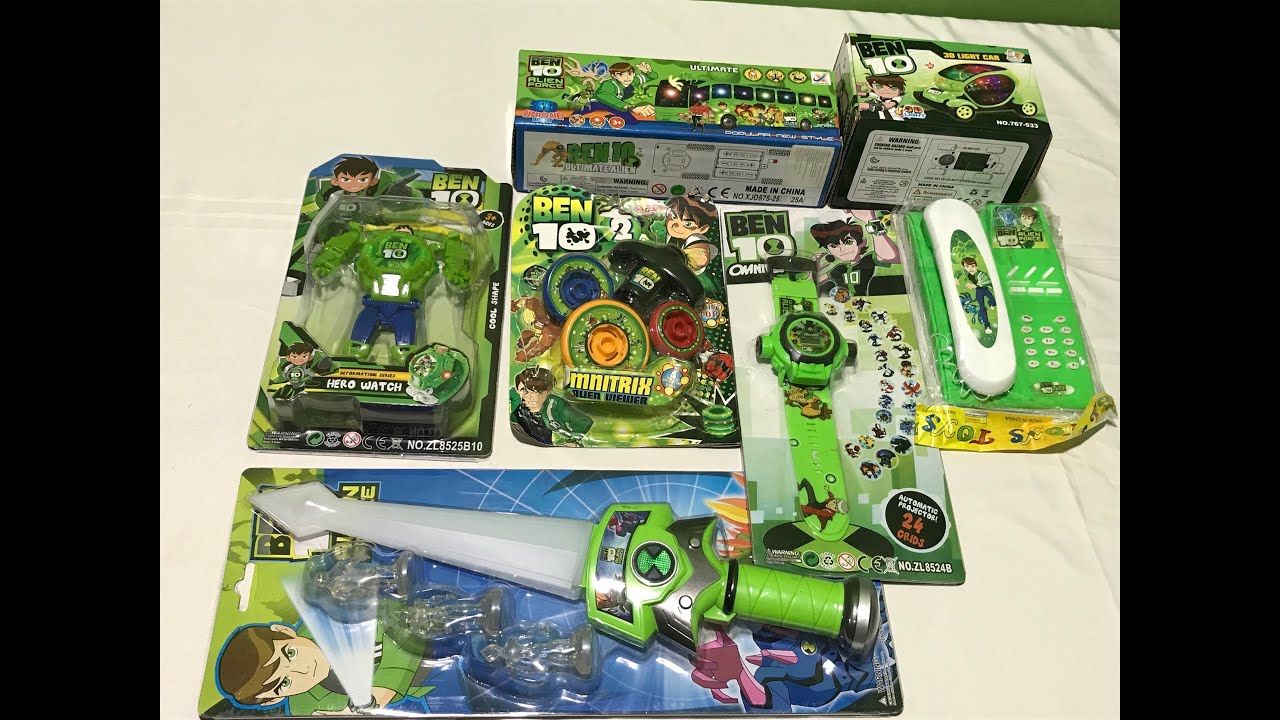 BEN 10 TOY COLLECTION 2019,BEN ROBOT WATCH,BEN 3D BUS,BEN SWARD,BEN 3D ...