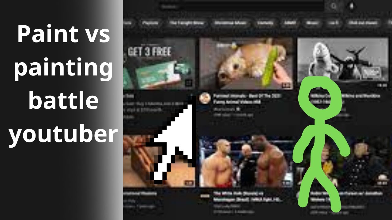 PAINT VS PAINTING BATTLE YOUTUBE - YouTube